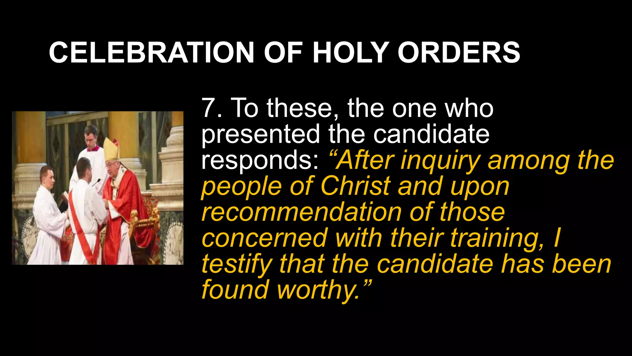The sacrament of holy orders | PPTX
