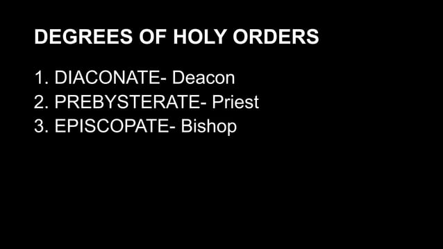 The sacrament of holy orders | PPTX