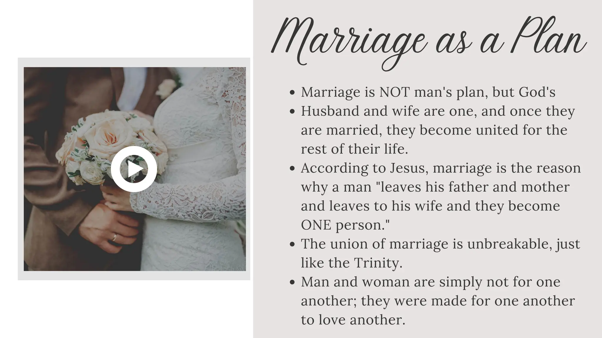 The Sacrament of Marriage Presentation 1 | PDF