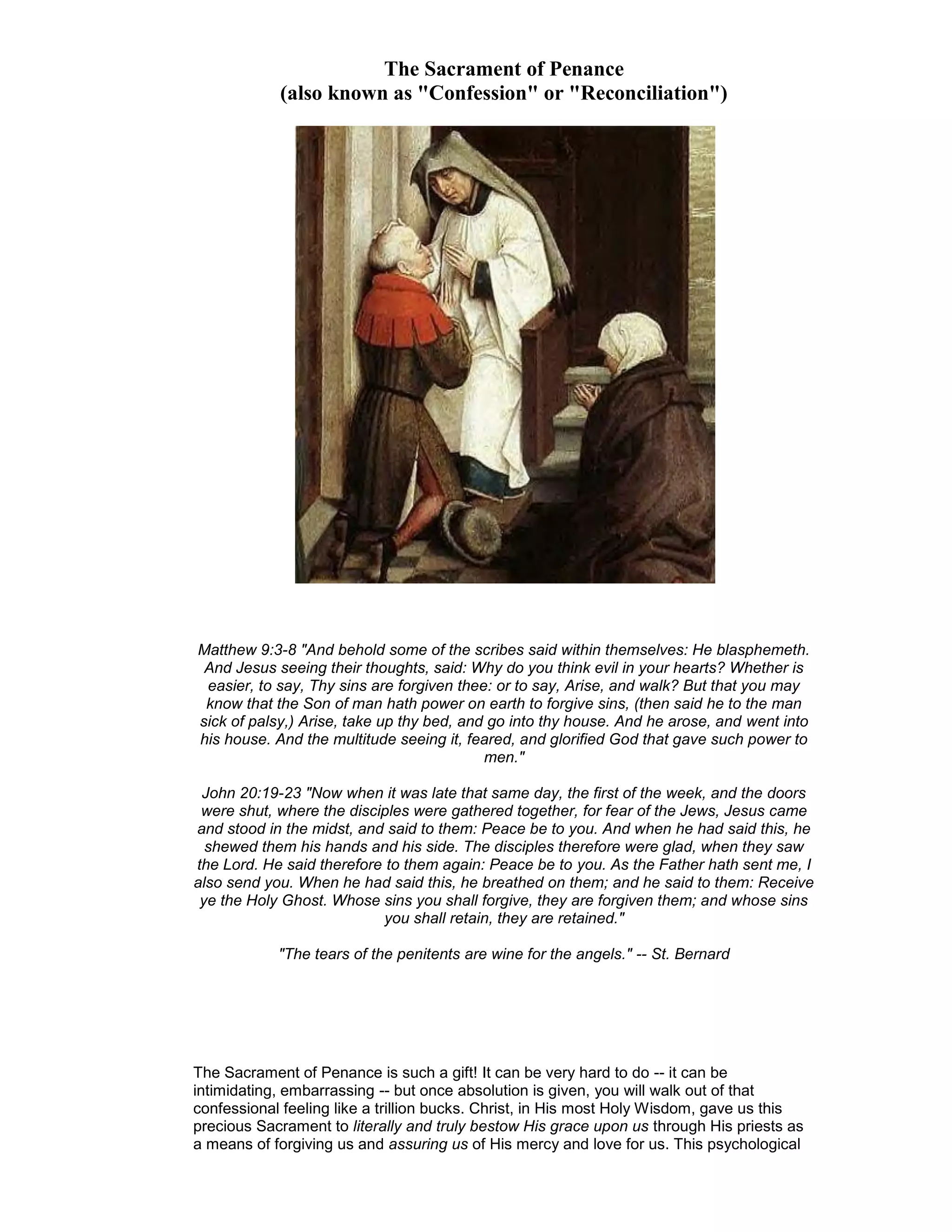 The sacrament of penance | PDF
