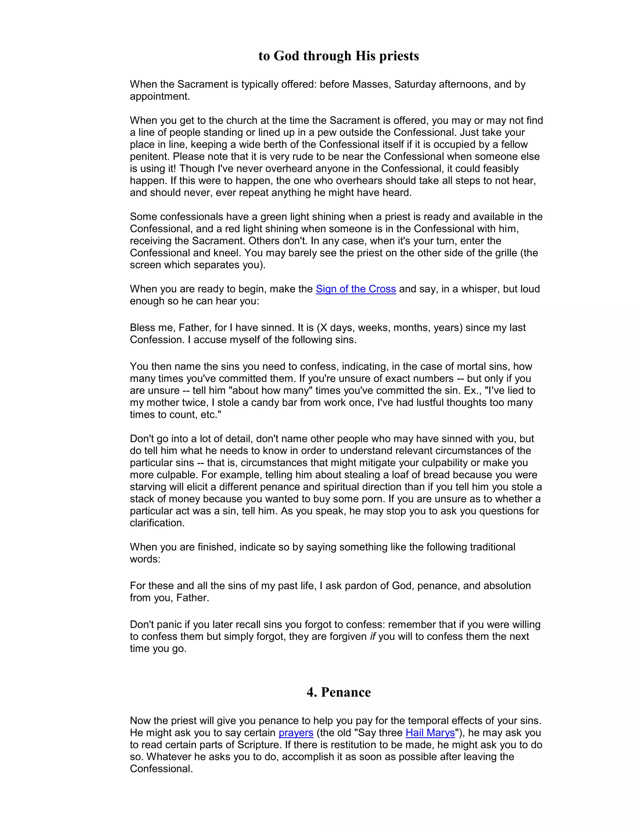 The sacrament of penance | PDF