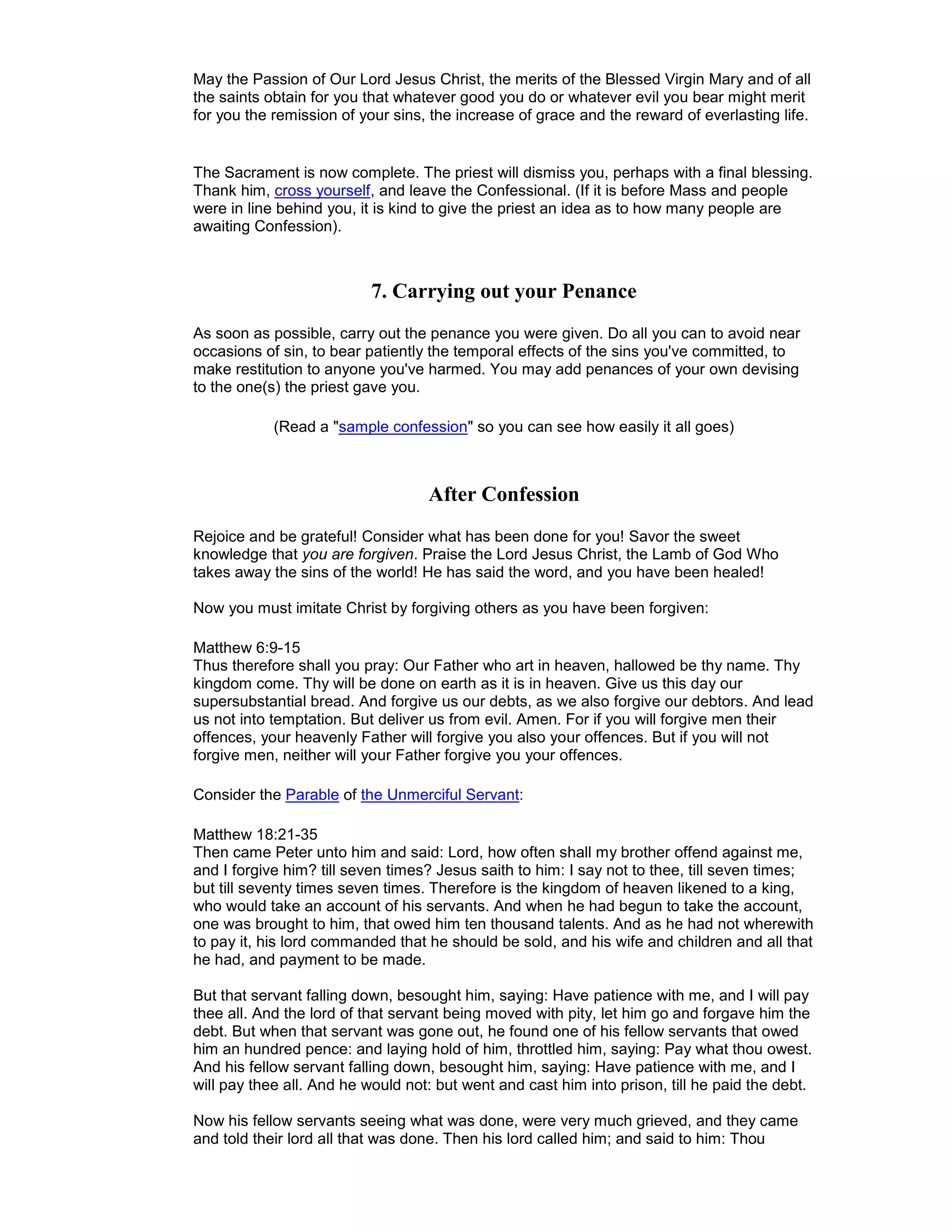 The sacrament of penance | PDF