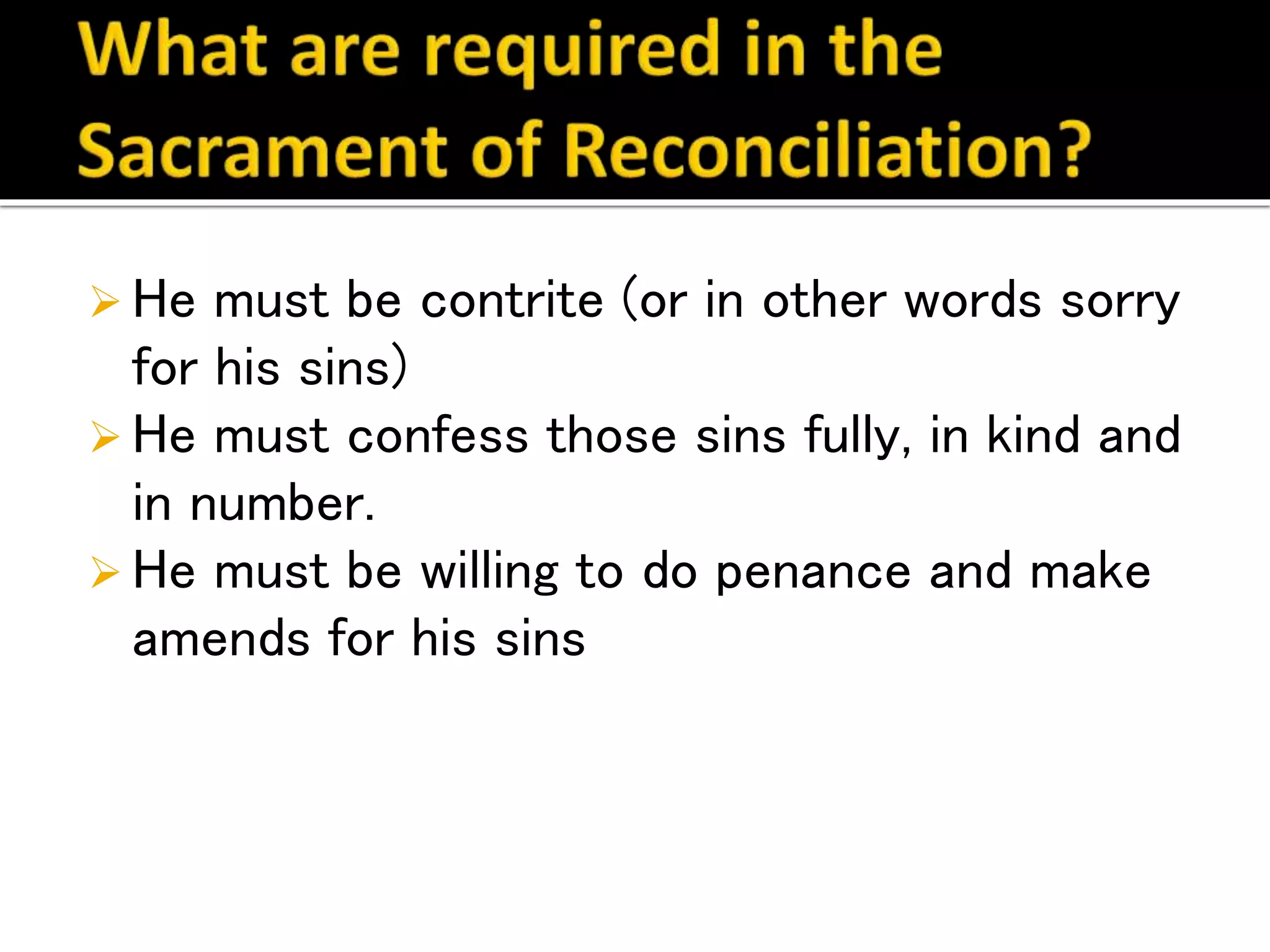 The Sacrament of Reconciliation | PPTX