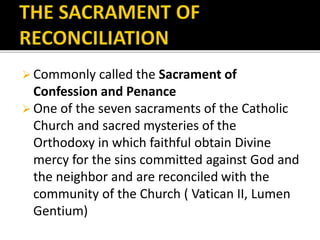 The Sacrament of Reconciliation | PPT