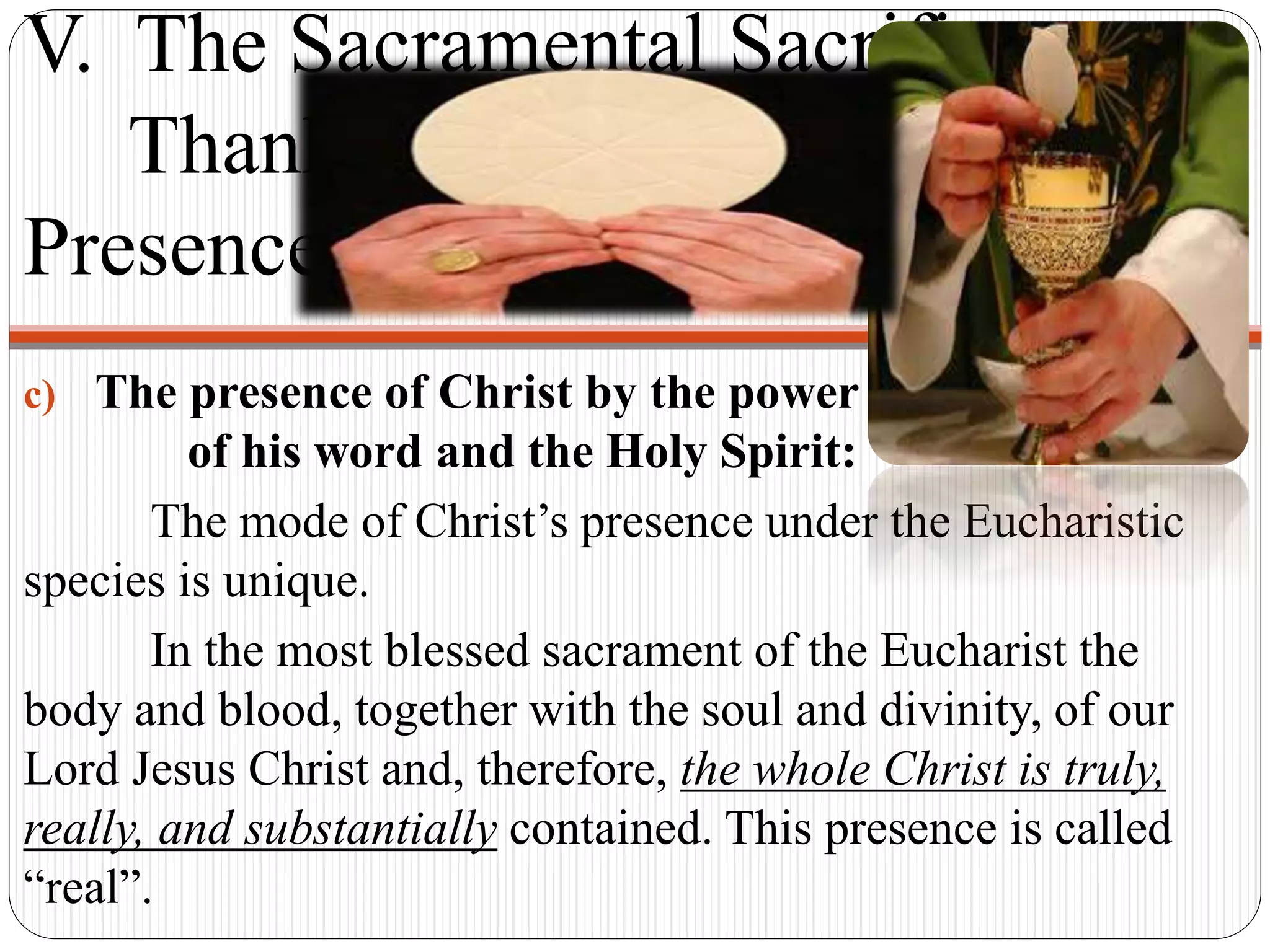 The Sacrament of the Holy Eucharist | PPTX
