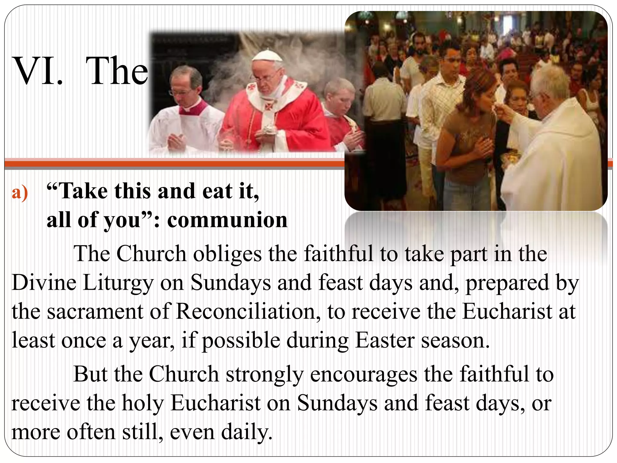 The Sacrament of the Holy Eucharist | PPTX | Christianity | Religion ...