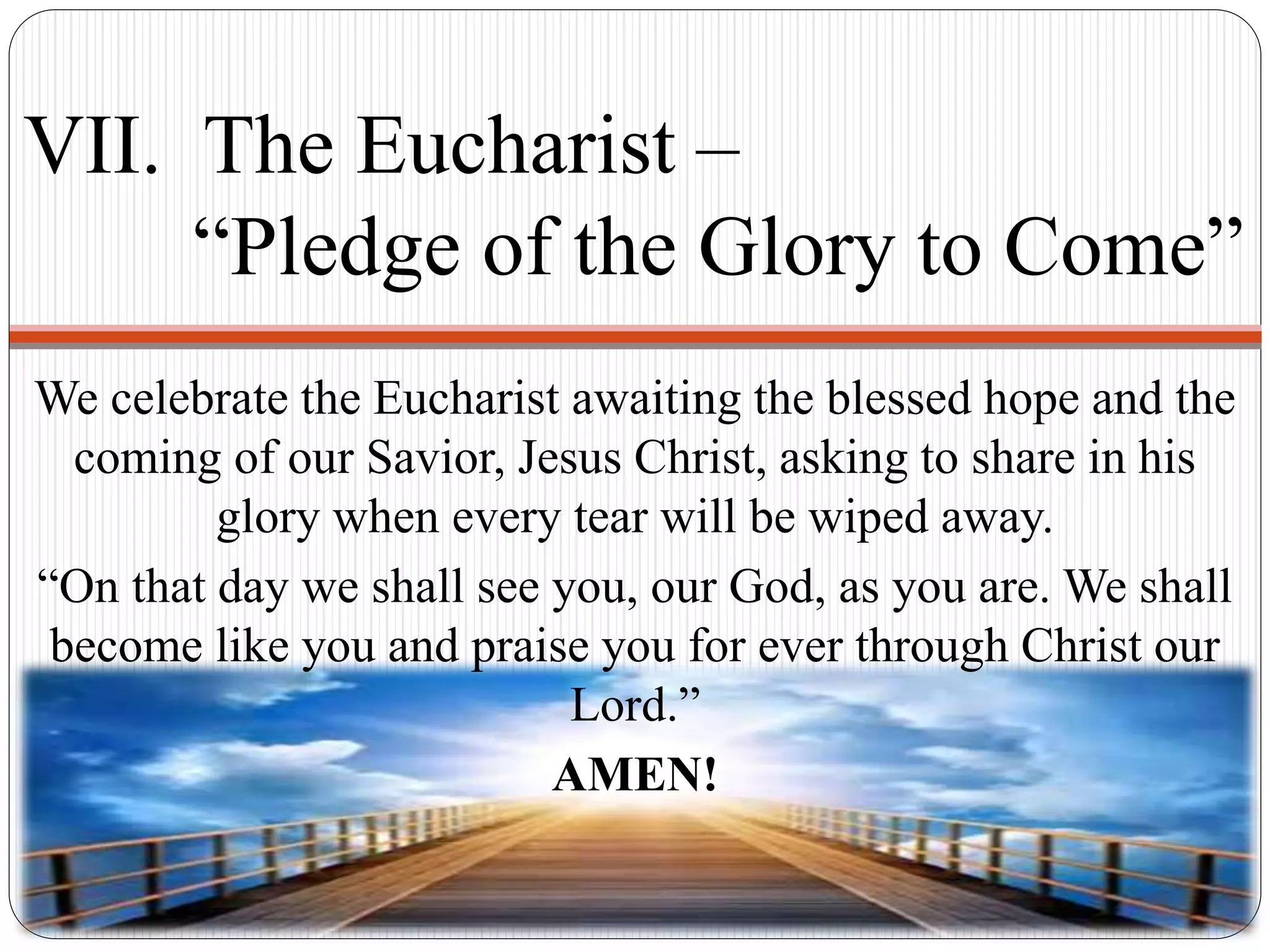 The Sacrament of the Holy Eucharist | PPTX | Christianity | Religion ...