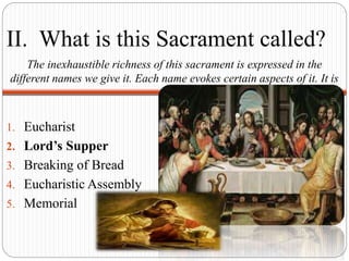 The Sacrament of the Holy Eucharist | PPTX