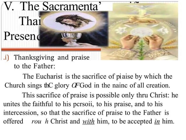 The Sacrament of the Holy Eucharist.pptx | Christianity | Religion ...
