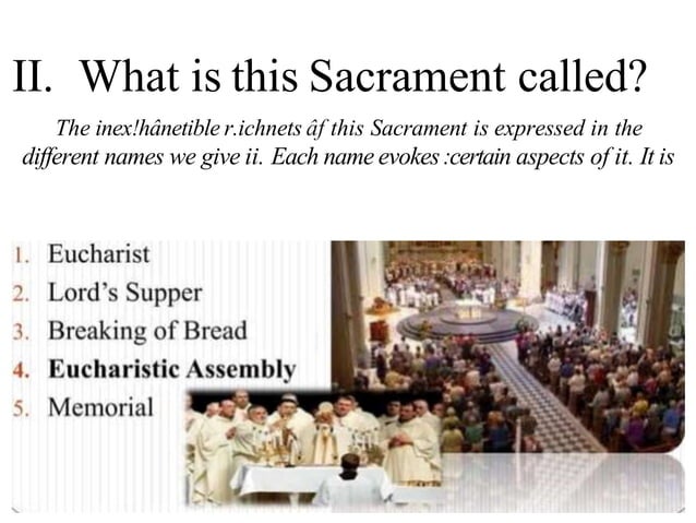 The Sacrament of the Holy Eucharist.pptx | Christianity | Religion ...