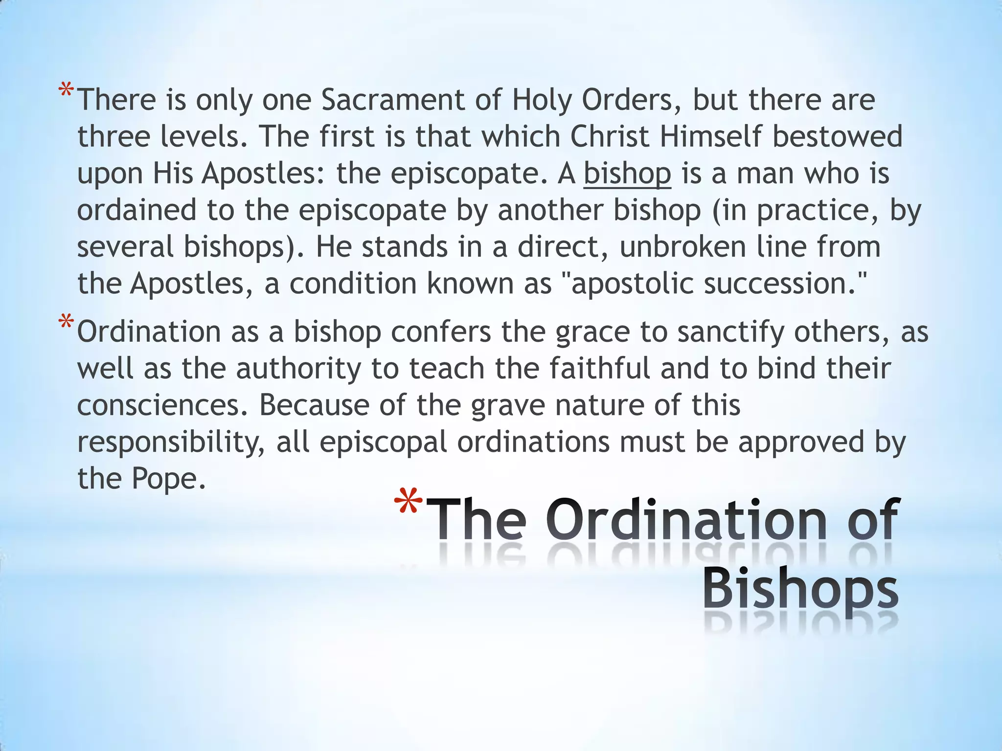 The sacrament of the holy orders | PPTX