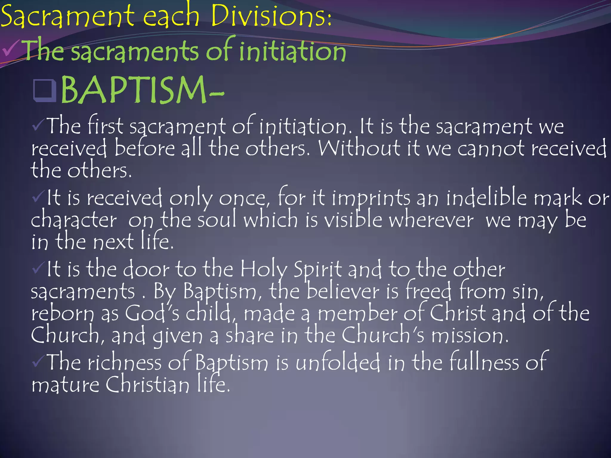 The sacraments | PPTX