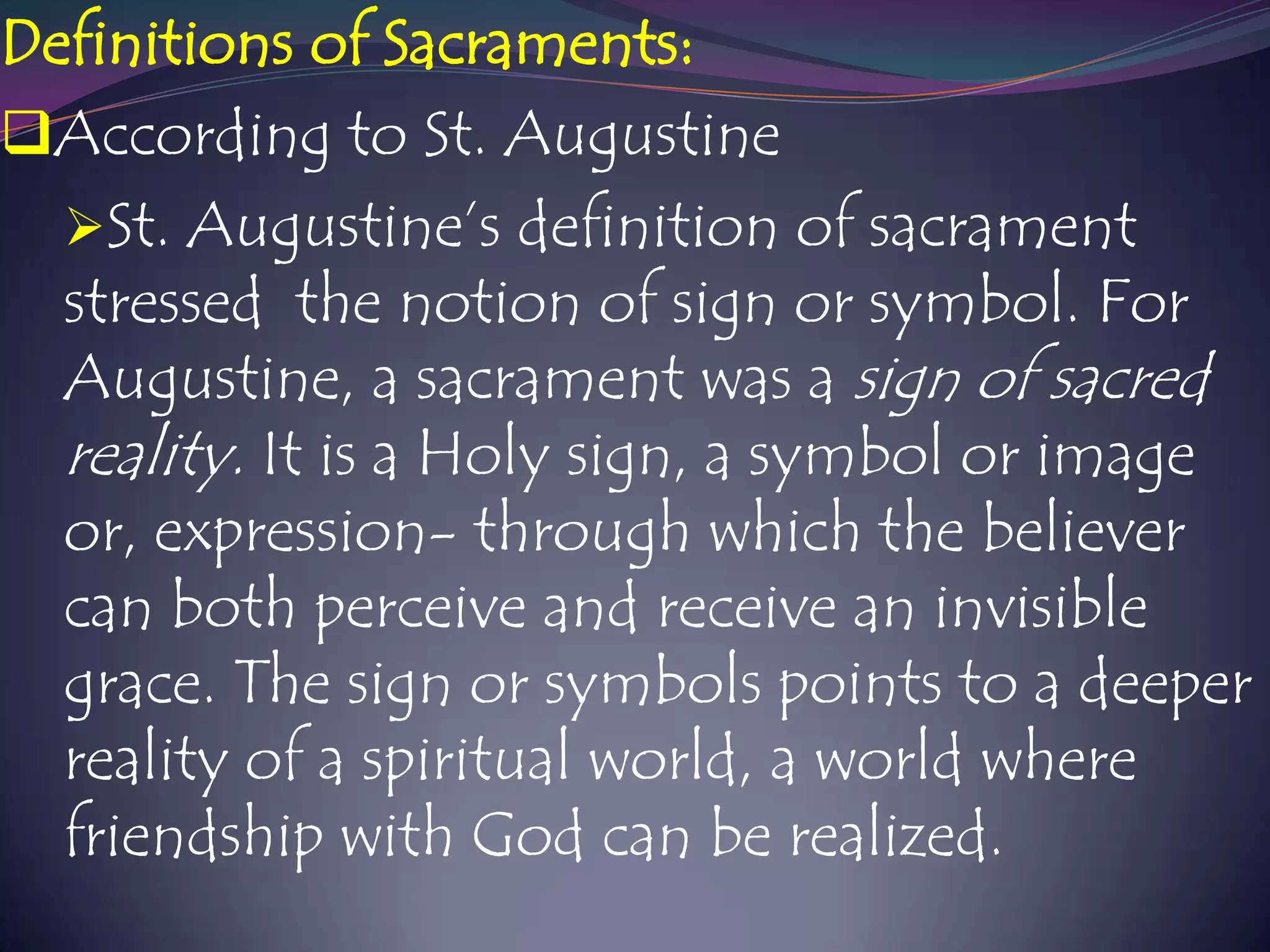 The sacraments | PPTX