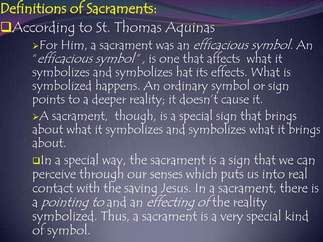 The sacraments | PPTX