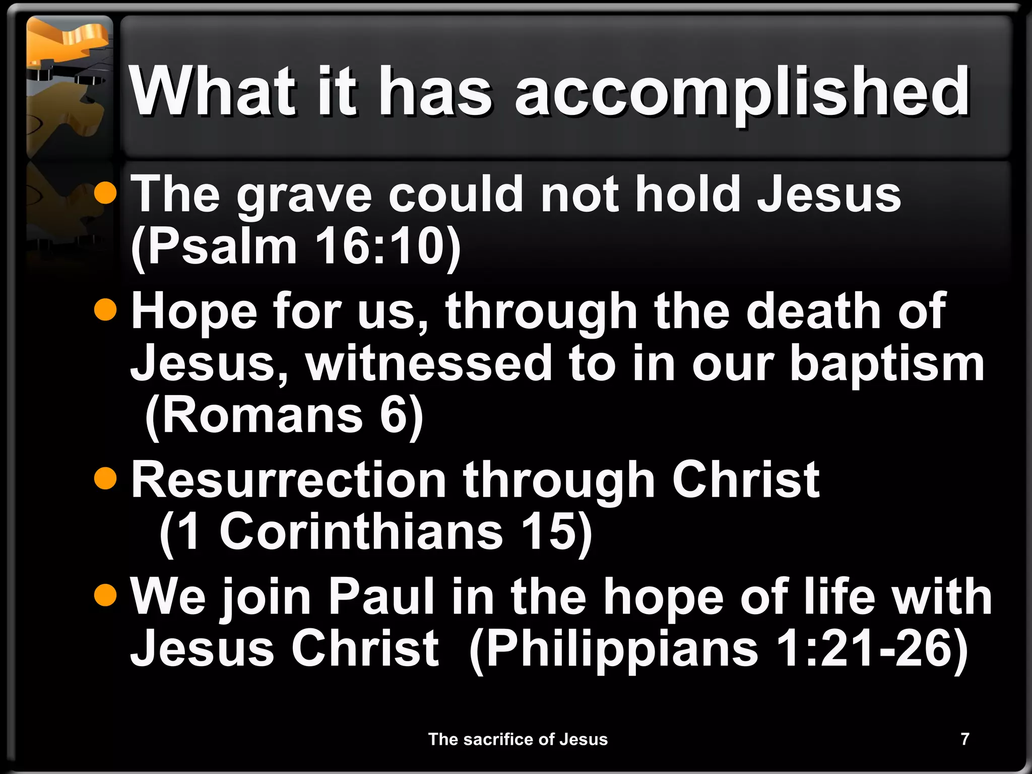 The Sacrifice Of Jesus | PPT