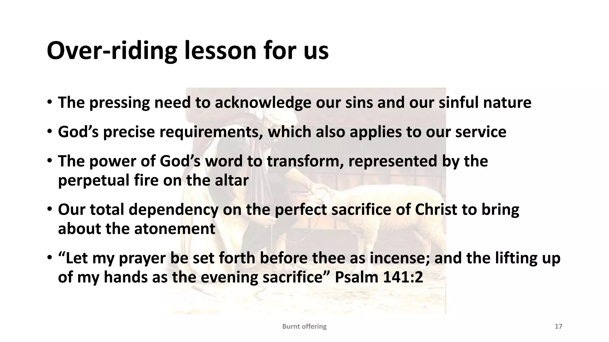 The sacrifices burnt offering | PPTX