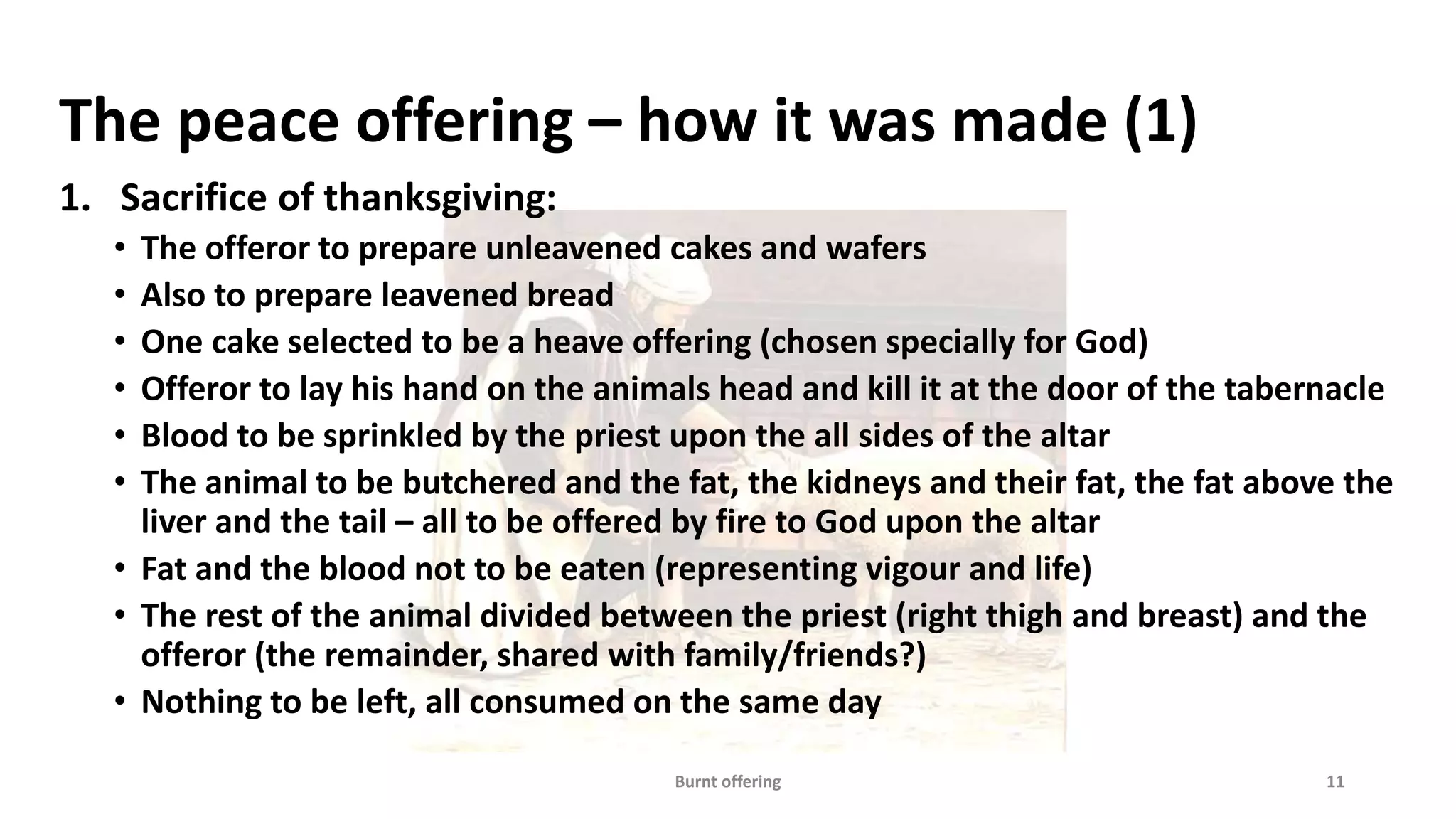 The sacrifices peace offering | PPT