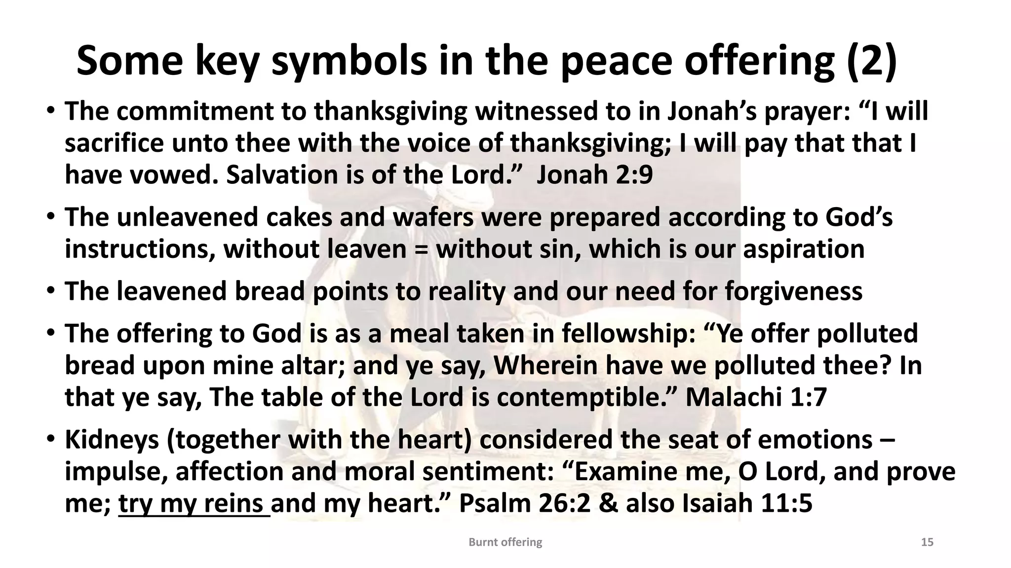 The sacrifices peace offering | PPT