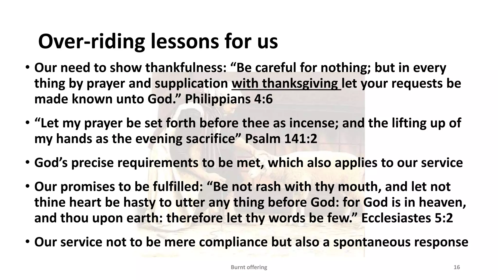 The sacrifices peace offering | PPT