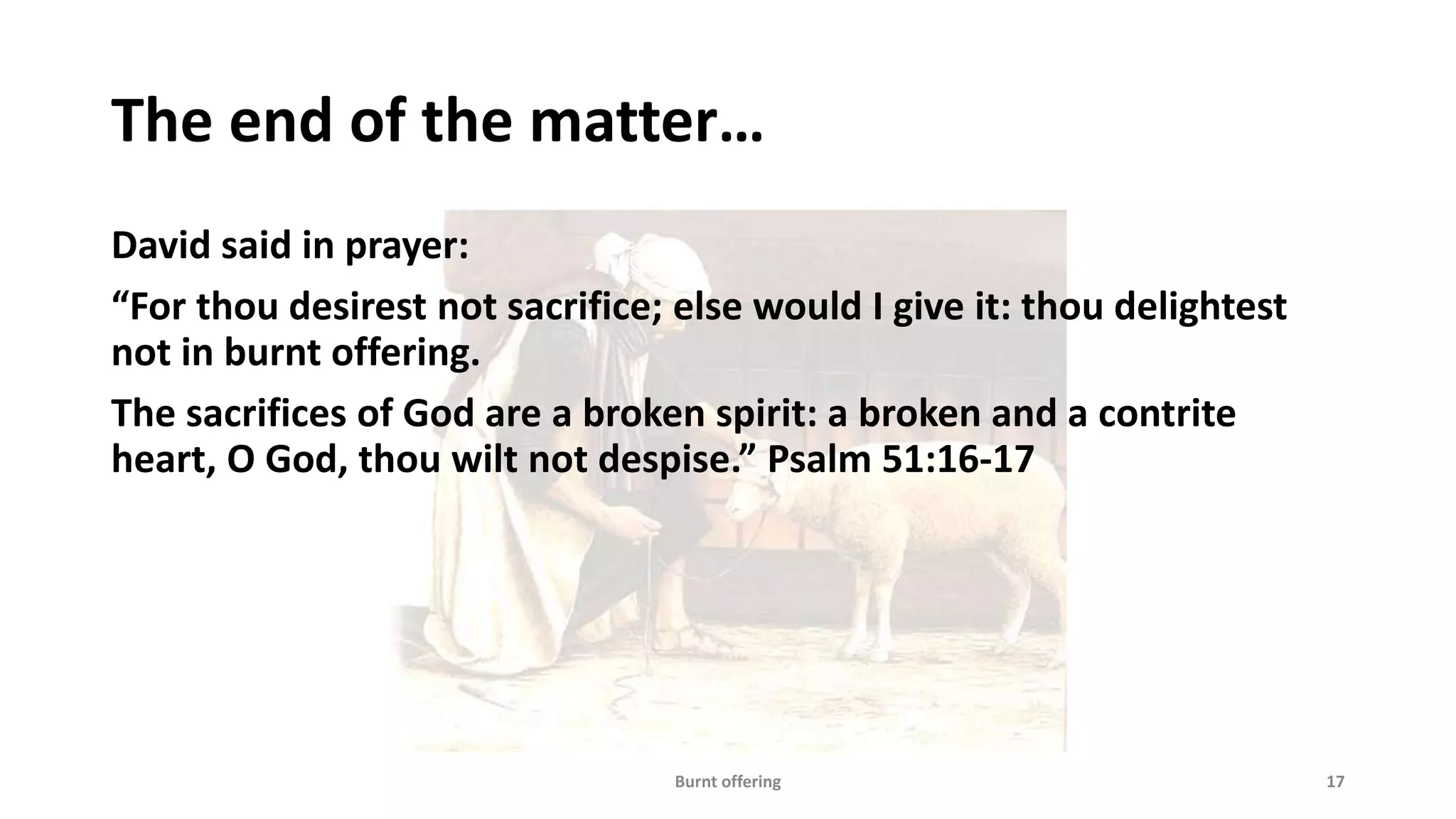 The sacrifices peace offering | PPT