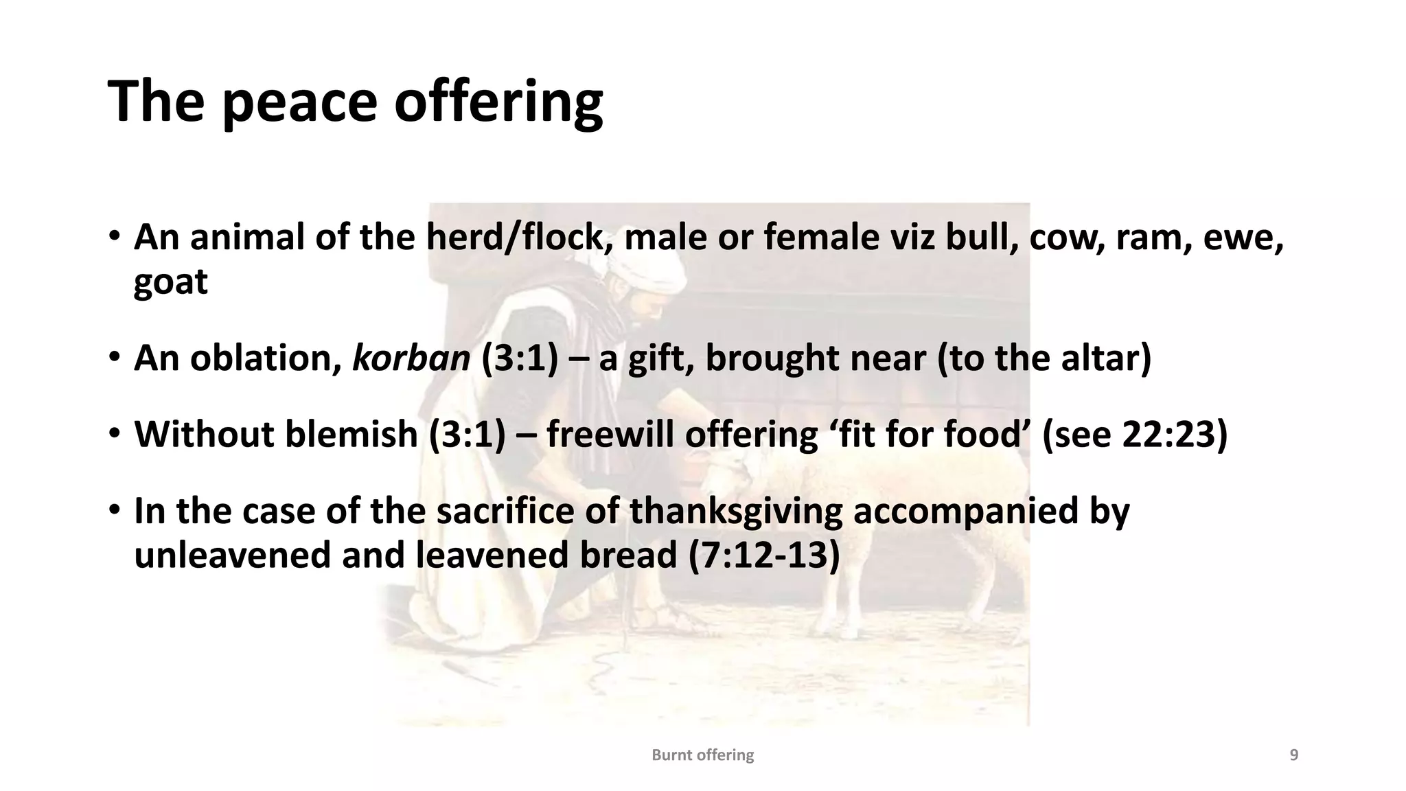 The sacrifices peace offering | PPT