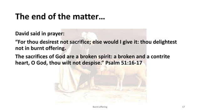 The sacrifices peace offering | PPT