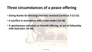 The sacrifices peace offering | PPT