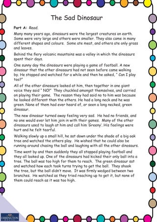 The Sad Dinosaur | PDF