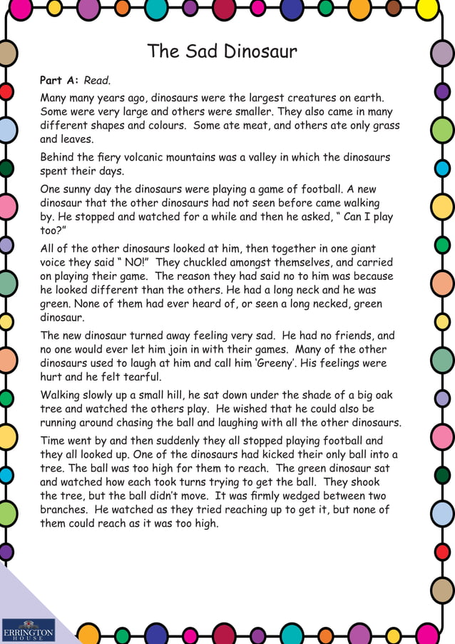 The Sad Dinosaur | PDF