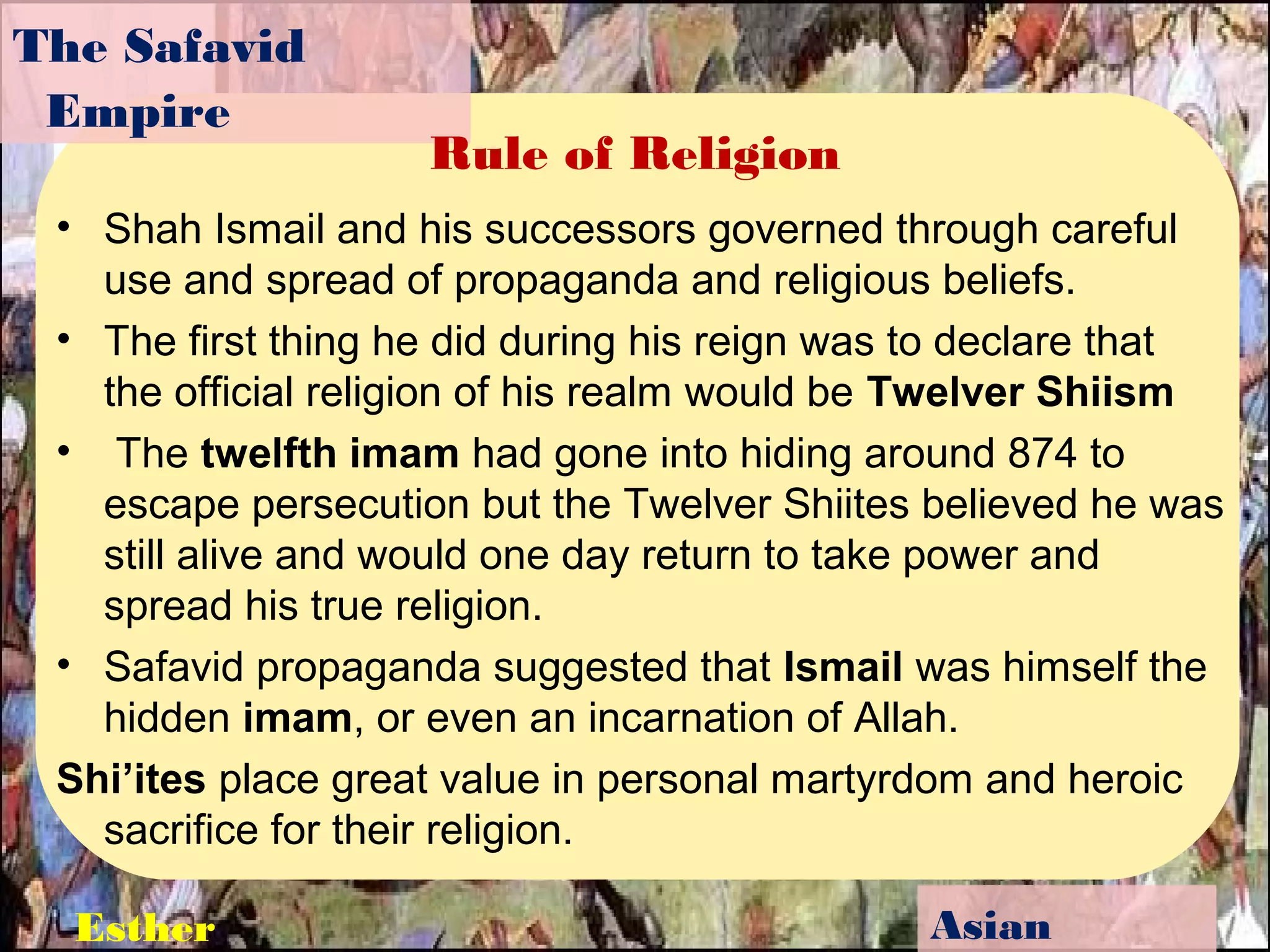 The safavid empire | PPT