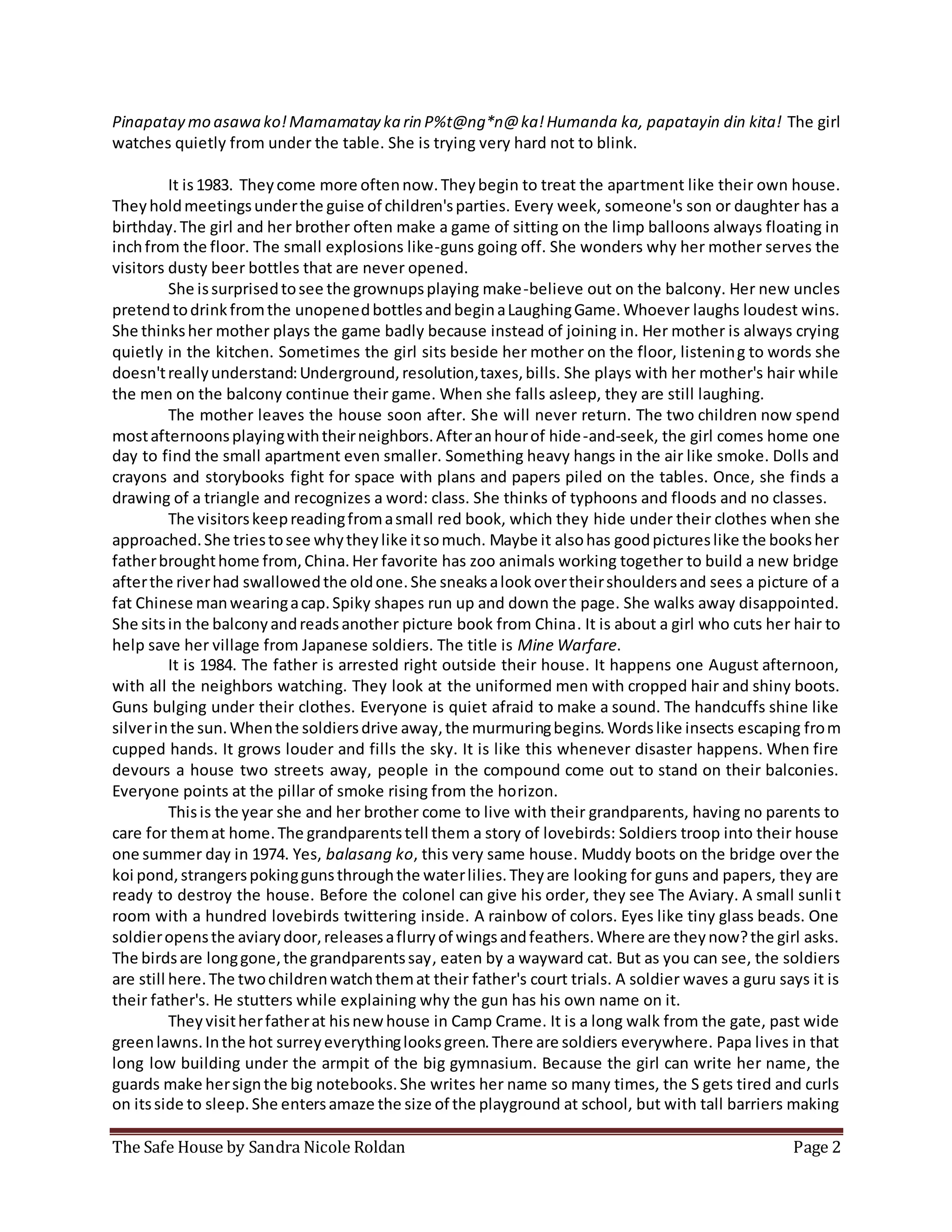 The safe house | DOCX