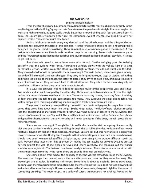 The safe house | DOCX