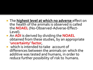 The safety aspects of food additives | PPTX
