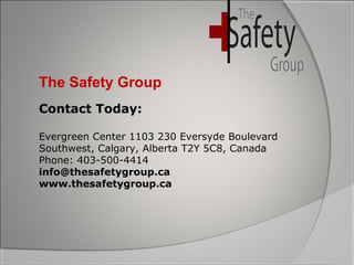 The safety group importance of safety | PPT | First Aid | Injuries