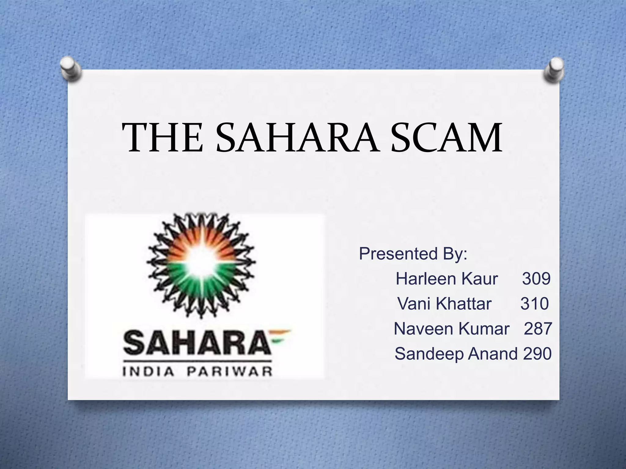 The sahara scam | PPTX