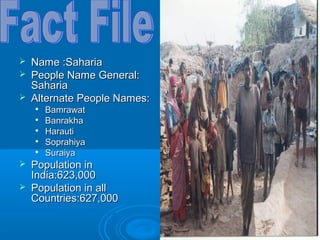 The sahariya tribe | PPT