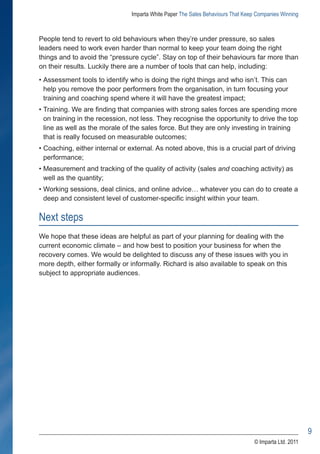 Sales Behaviours that Keep Companies Winning | PDF