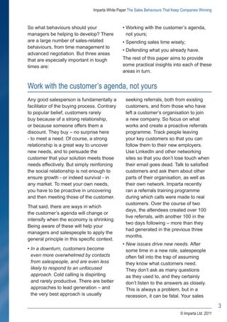 Sales Behaviours that Keep Companies Winning | PDF