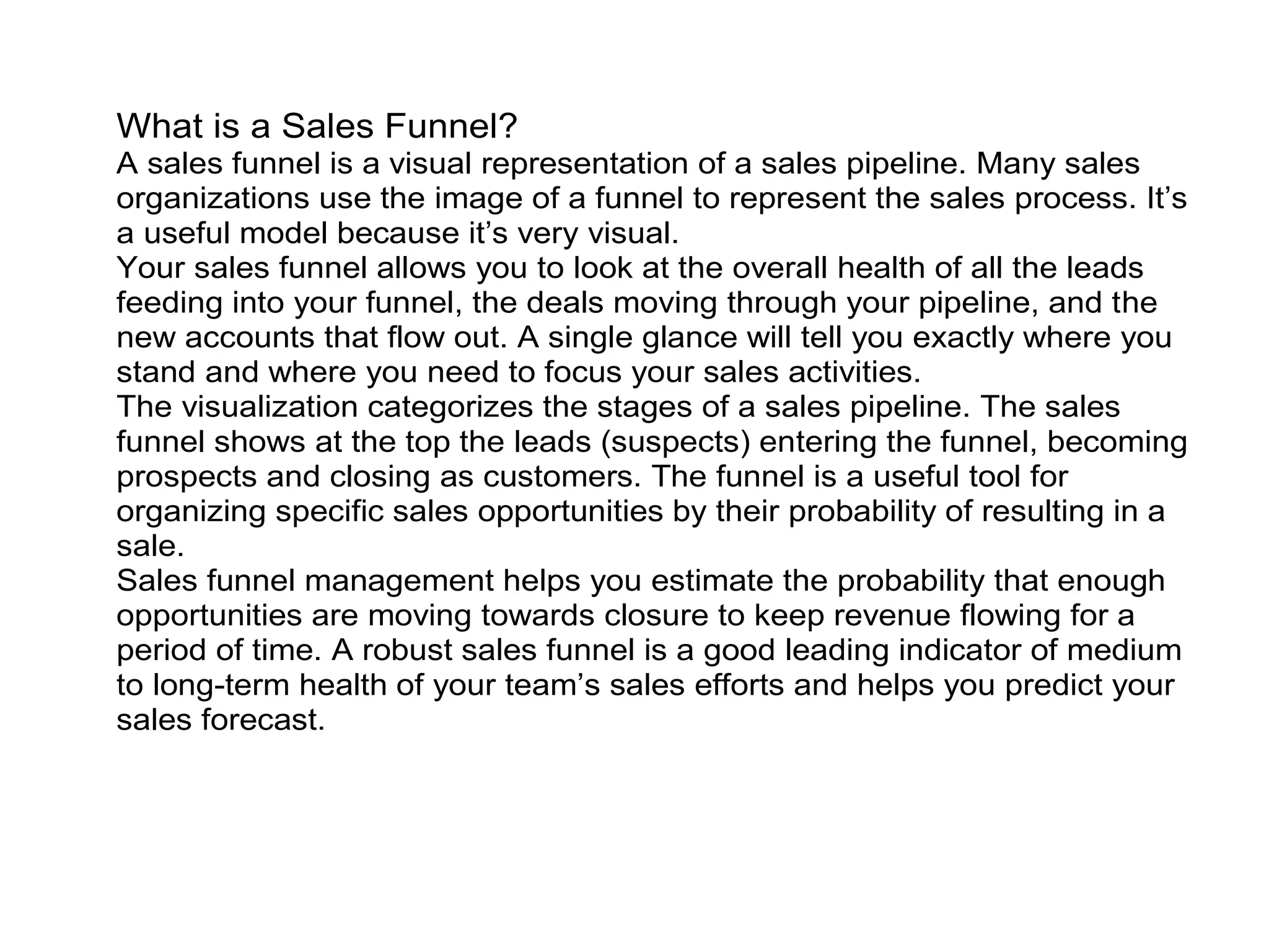 The sales funnel | PPTX