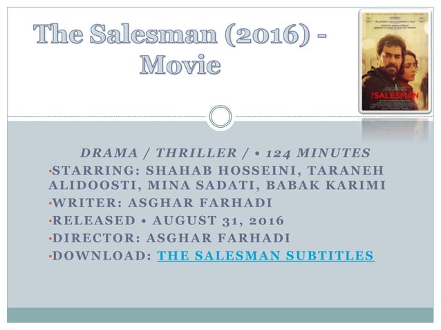 The salesman (2016) movie | PPT