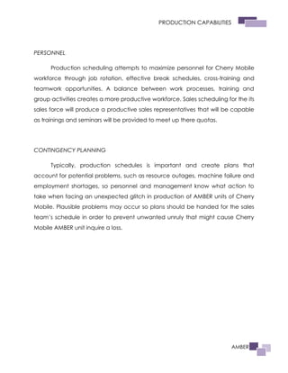The Sales Plan (AMBER - Cherry Mobile Phone Unit) | PDF