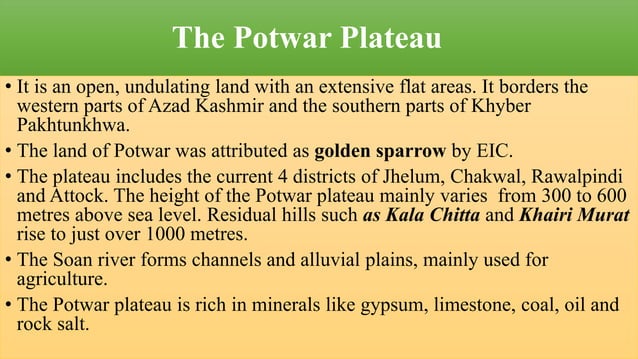 The Salt range and Potwar Plateau | PPTX | Asia Travel | Travel Locations