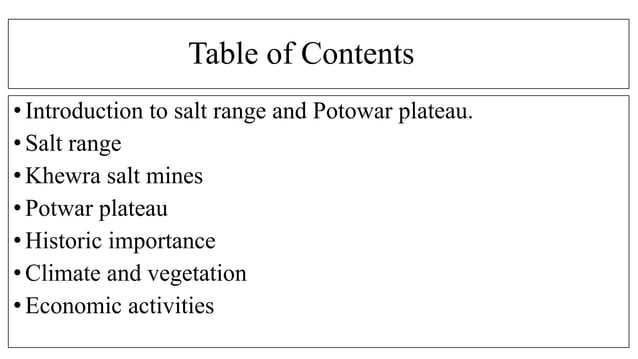 The Salt range and Potwar Plateau | PPTX | Asia Travel | Travel Locations