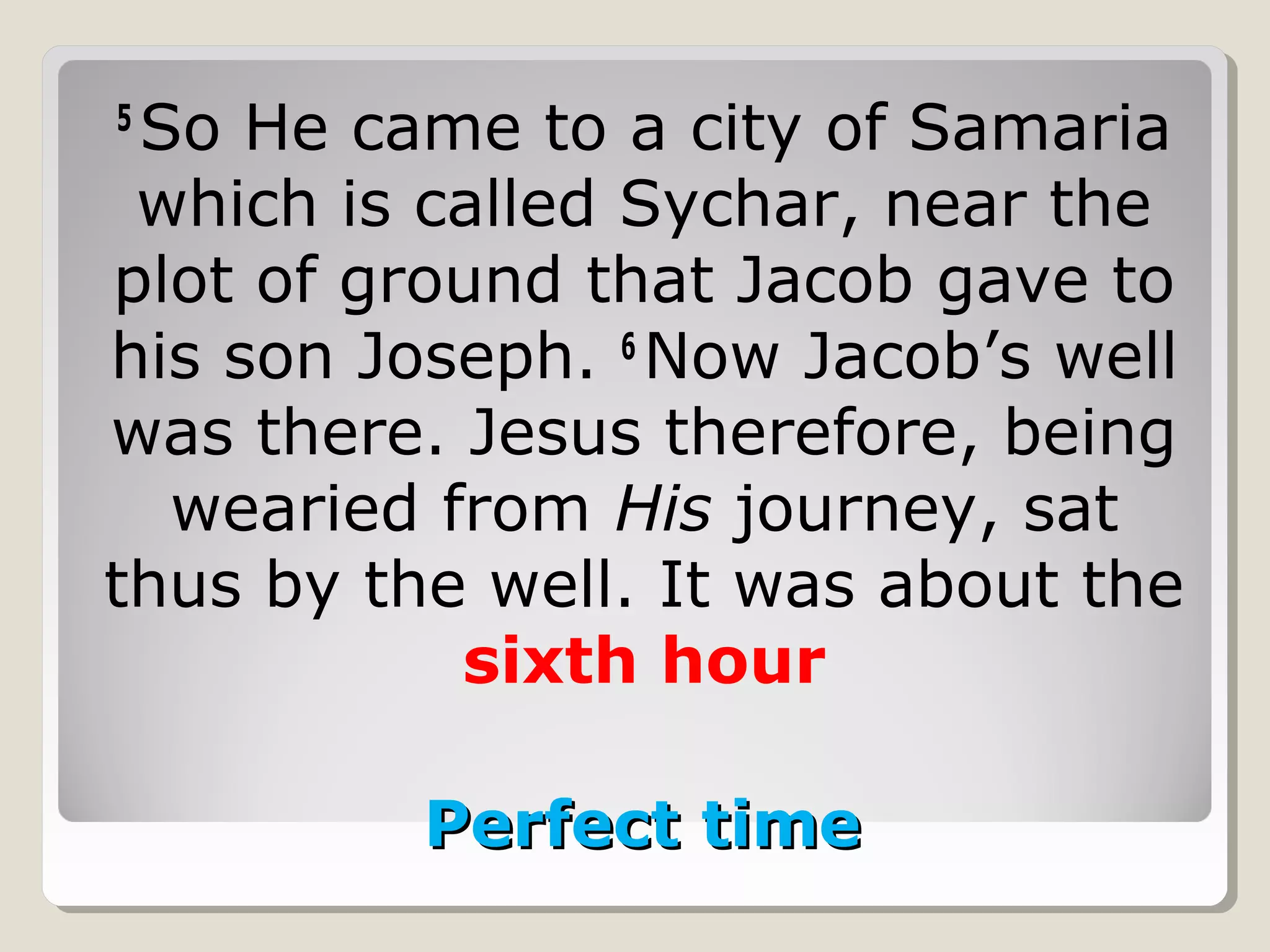 The samaritan woman | PPT