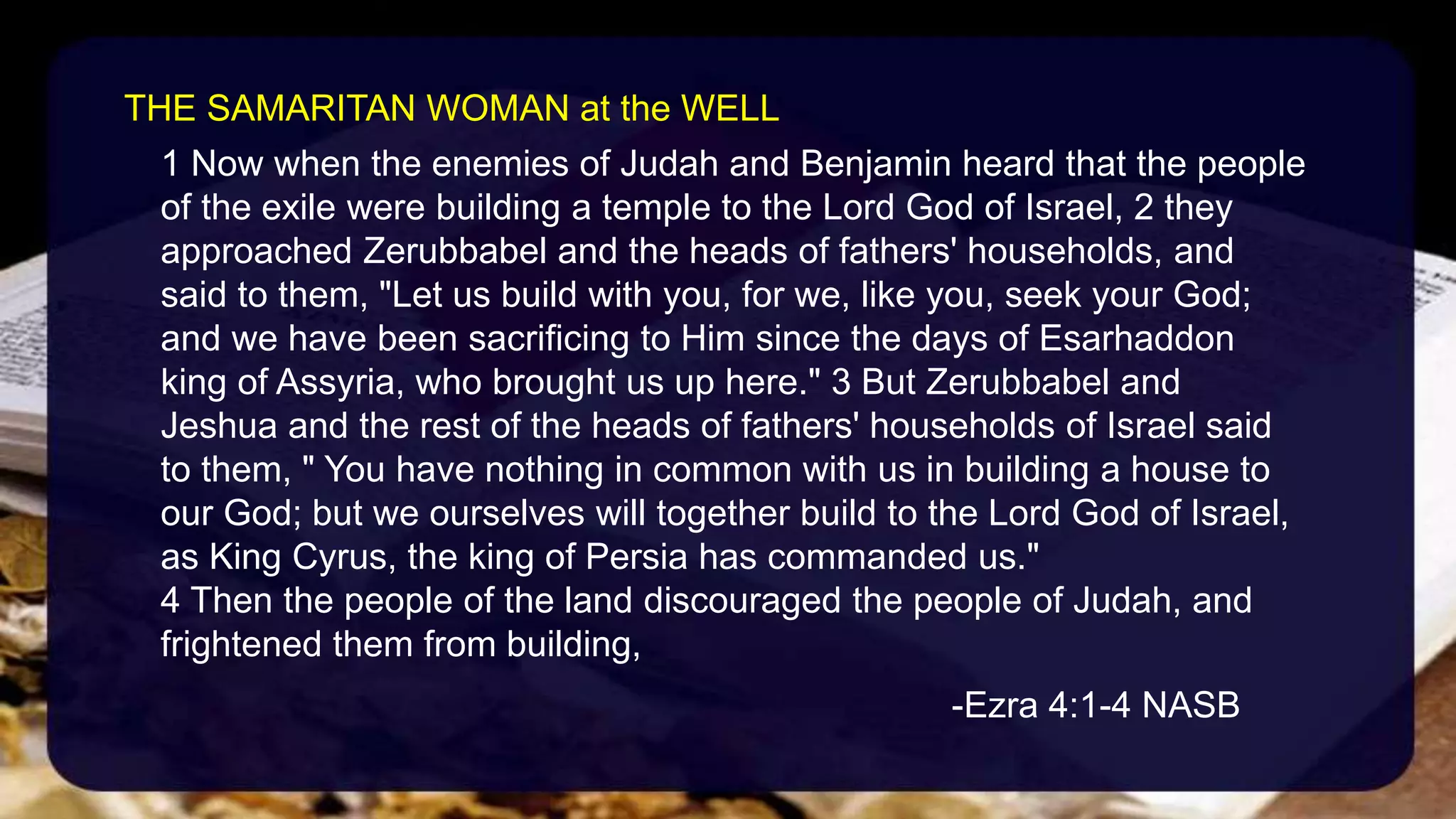 The samaritan woman at the well | PPTX
