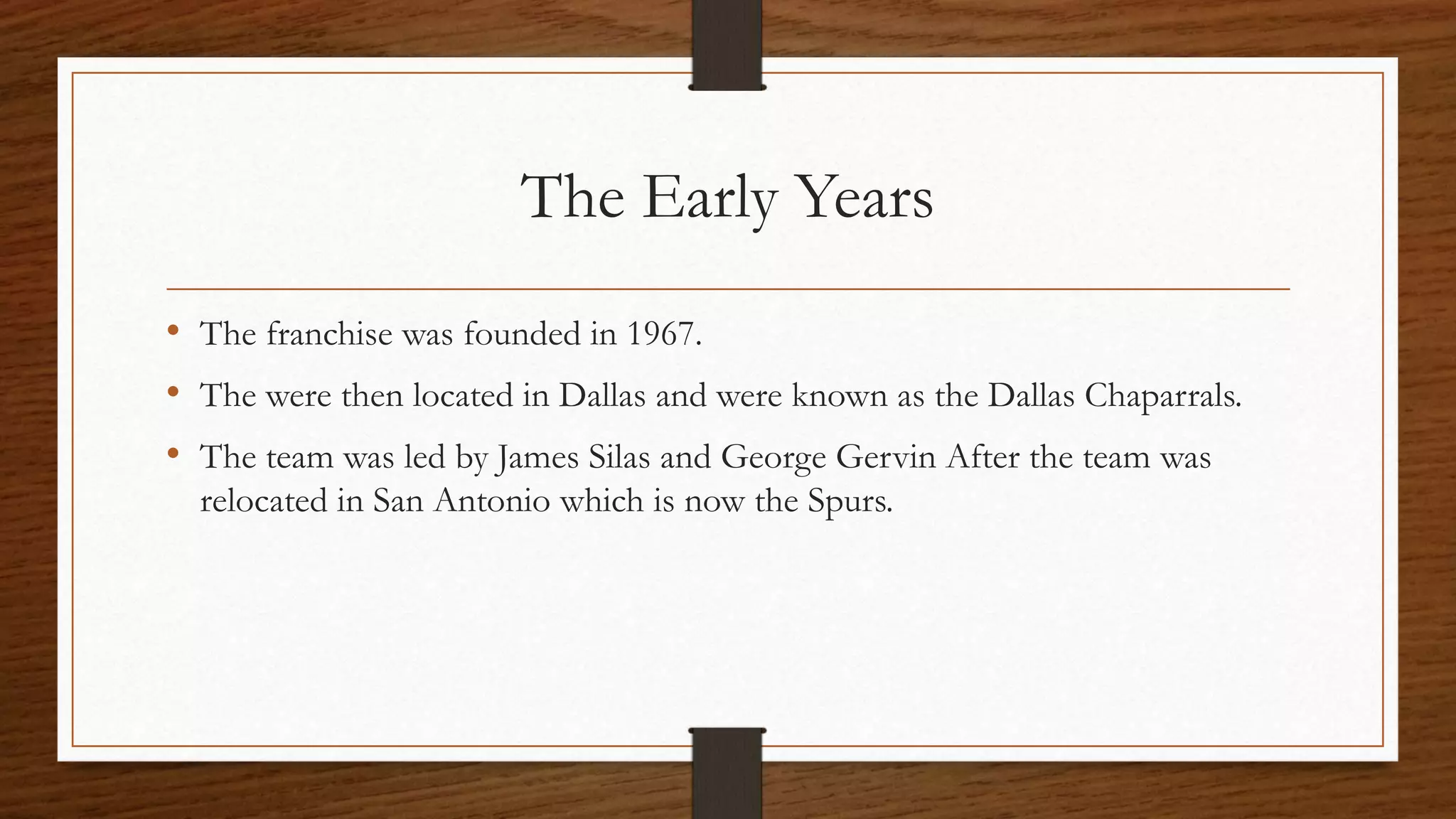 The San Antonio spurs | PPTX