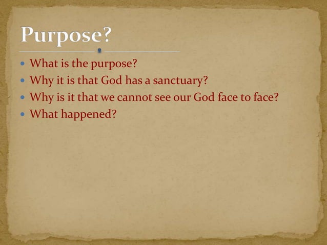 The sanctuary power point | PPTX