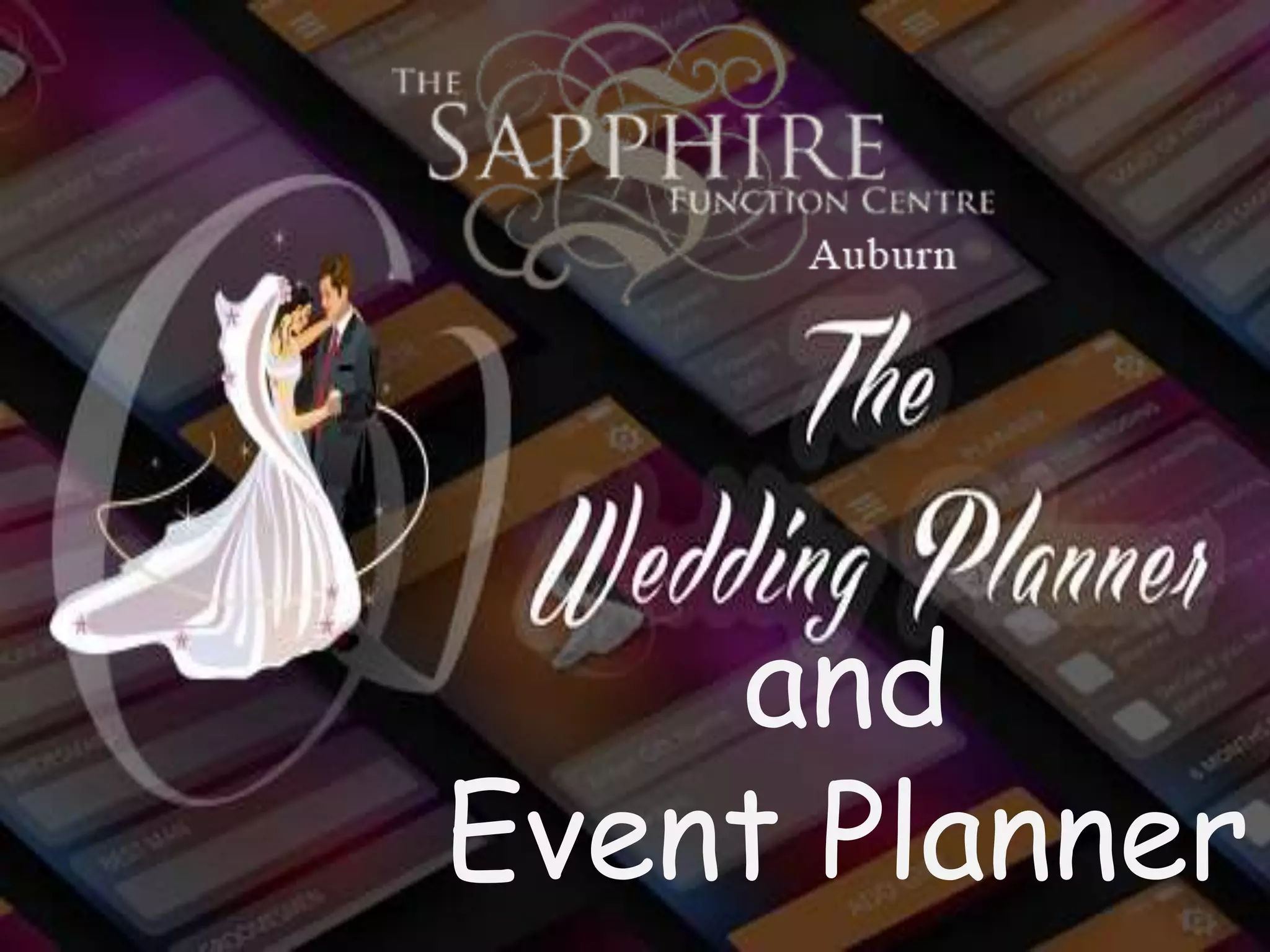 The sapphire Function Centre- Events Planner | PPTX