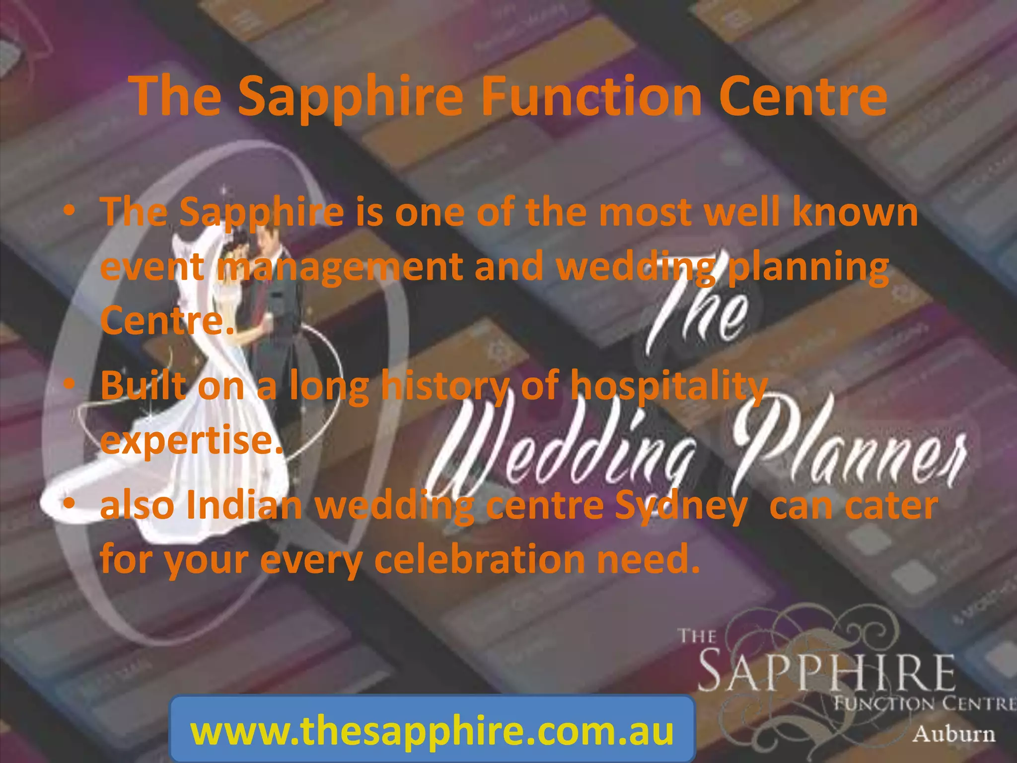 The sapphire Function Centre- Events Planner | PPTX