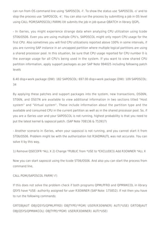 The sap system os collector saposcol in a nutshell | PDF